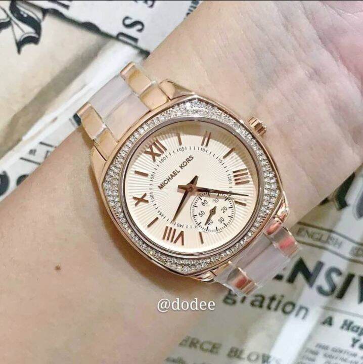 Michael Kors Bryn Rose Dial Rose Gold-tone Ladies Watch MK6135 Original ...