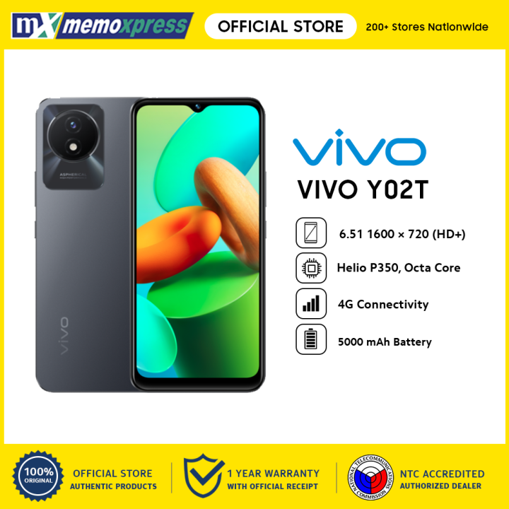 Vivo Y02t 64GB ROM + 4GB RAM extended ram of 4GB 6.51 inches display ...