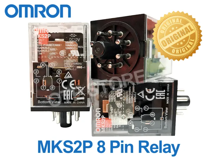 Omron MKS2P 8 Pin Power Relay (AC230V / DC24V / DC12V) | Lazada