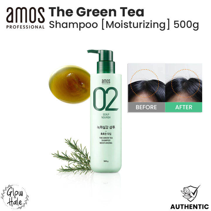AMOS PROFESSIONAL The Green Tea Shampoo Moisturizing 500g | Lazada PH