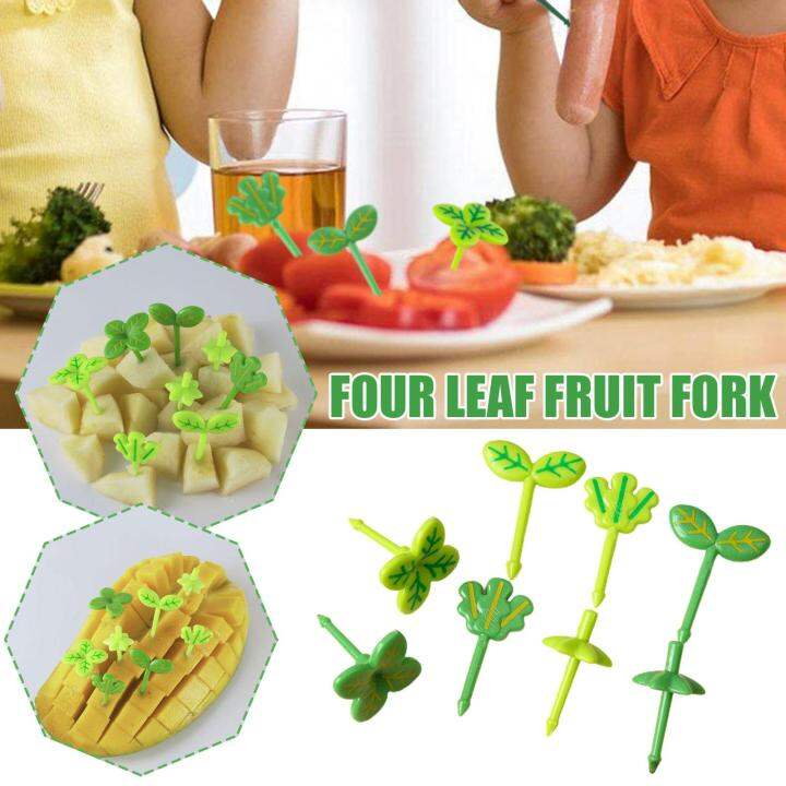 Leaf Shapes Fruit Forks Kids Plastic Cartoon Fruit Fork P7M5 | Lazada