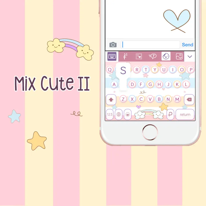 Mix Cute III Keyboard Theme⎮(E-Voucher) for Pastel Keyboard App ...
