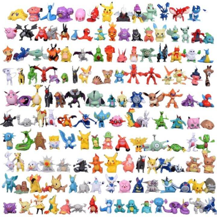 【จัดส่งจากกรุงเทพ】24 ชิ้น/ล็อต Mini Pokemon รูป Pikachu เด็กของเล่น 2-3 ...