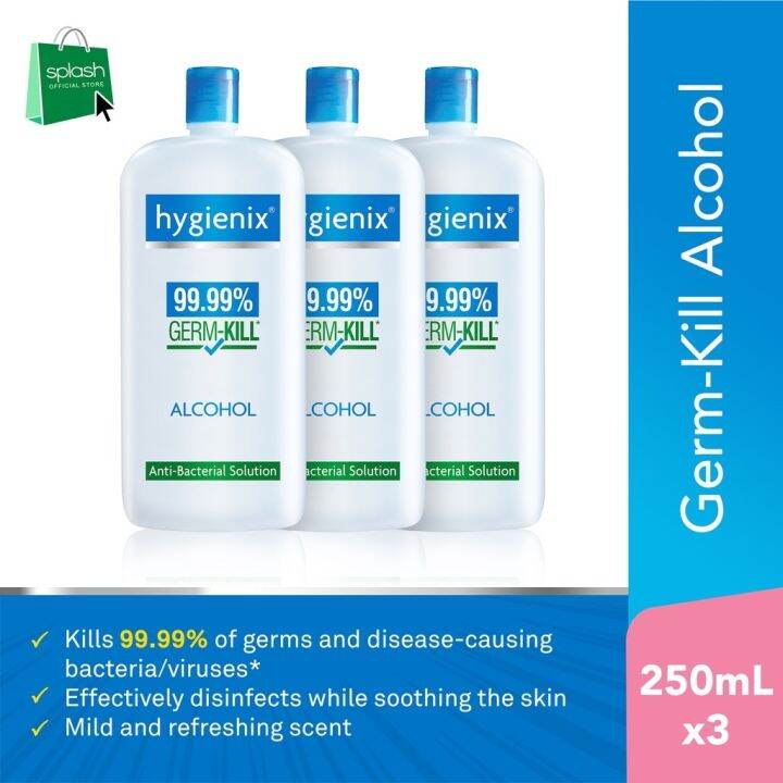 Hygienix Germ Kill Alcohol 250mL set of 3 | Lazada PH