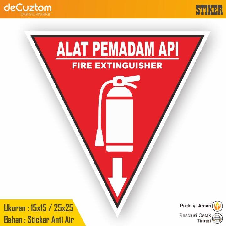 Stiker Sign K3 Rambu Safety Segitiga APAR / Stiker Label Simbol ...