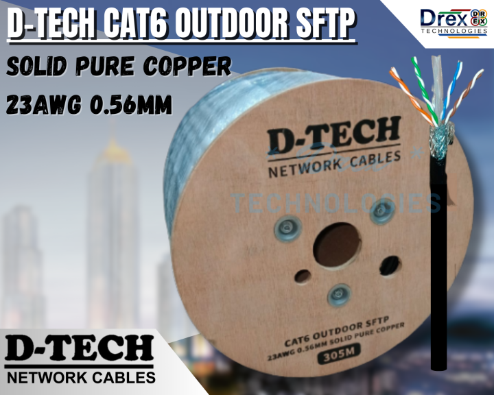 305M D-TECH Outdoor SFTP Ethernet Cable Cat6E Pure Copper | Lazada PH