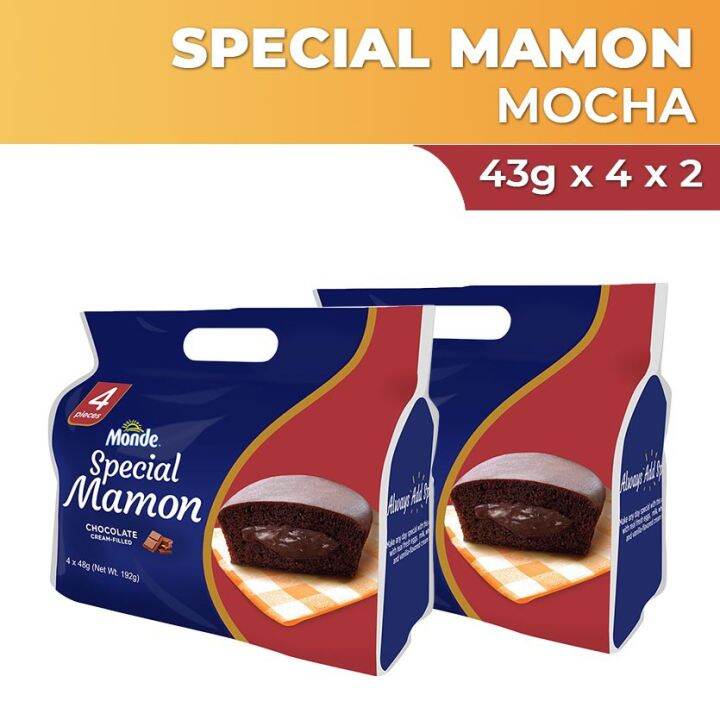 Monde Special Mamon with Chocolate Cream Filling 48gx4 X 2 | Lazada PH