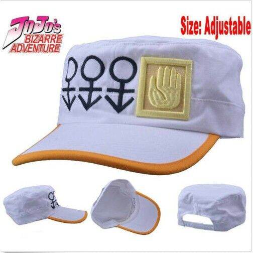 JOJO'S BIZARRE ADVENTURE Kujo Jotaro White Hat Cap Cosplay | Lazada PH