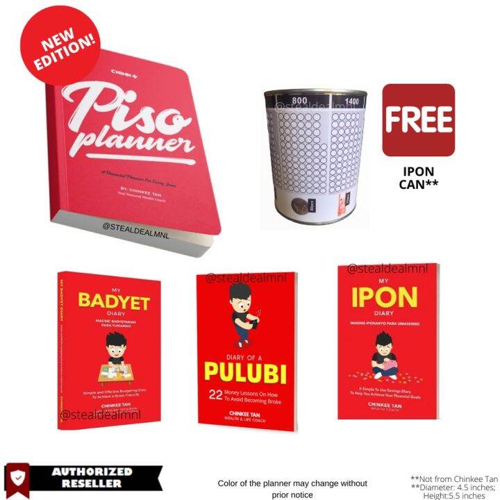 [Signed Books] Piso Planner 2022 by Chinkee Tan and 3 Diary Books Free Ipon Challenge CanoUp ...