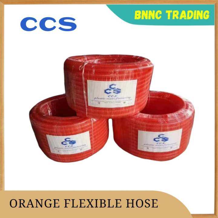 CCS ORANGE PVC FLEXIBLE HOSE 1/2 3/4 50M 100M | Lazada PH