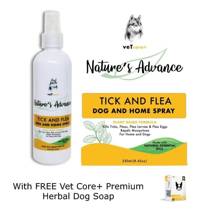 ☉Vet Core Plus Nature's Advance Tick Spray With Free Dog Soap★ | Lazada PH