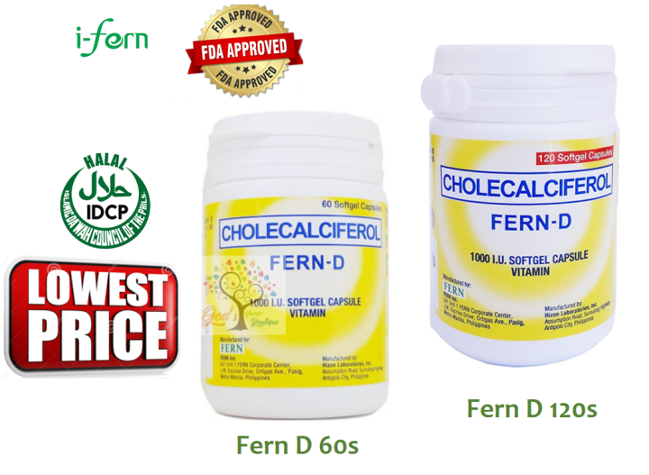 Fern D 60s + 120s Cholecalciferol Vitamin D - FDA Approved GodsFavorBoutique | Lazada PH