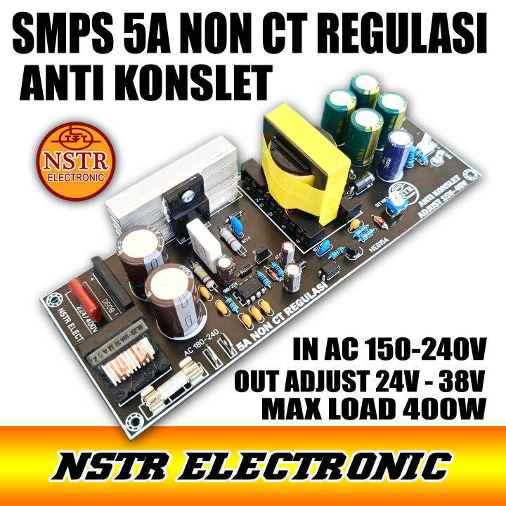 SMPS 5A NON CT REGULASI ADJUST 24V - 38V ANTI KONSLET | Lazada Indonesia