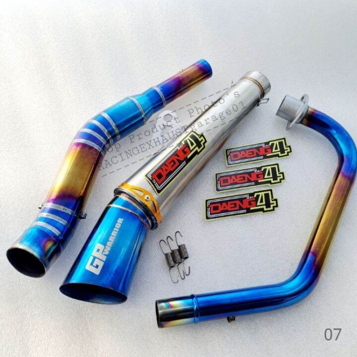 Daeng4 pipe Conical Exhaust Open pipe Bajaj ct100,125 TMX,Raider ...