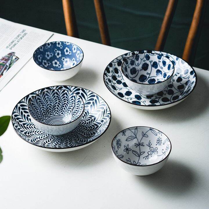 PIRING DAN MANGKOK SET KERAMIK PREMIUM BOHEMIAN DAN JAPANESE STYLE ...