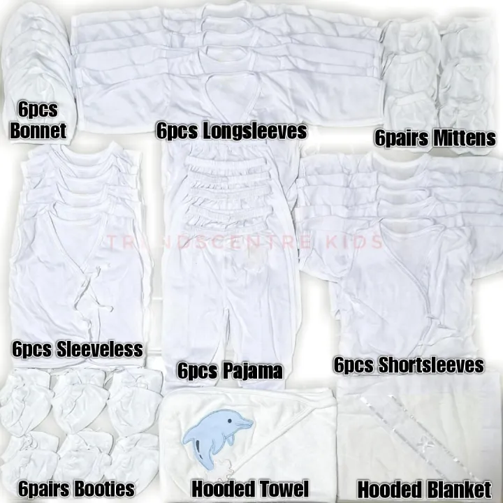 Lucky CJ or Joyworld 56pcs Complete Infants Wear White Newborn Baby ...