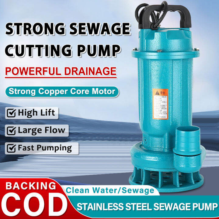 Cutting Sewage Pump 220V 50Hz Dirty Water Submersible Pump 1000W (2HP ...