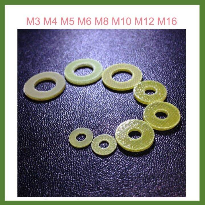 {hot} M3 100 Pcs Bakelite Flat Washers Epoxy Resin Insulation Gasket transformer electric and ...