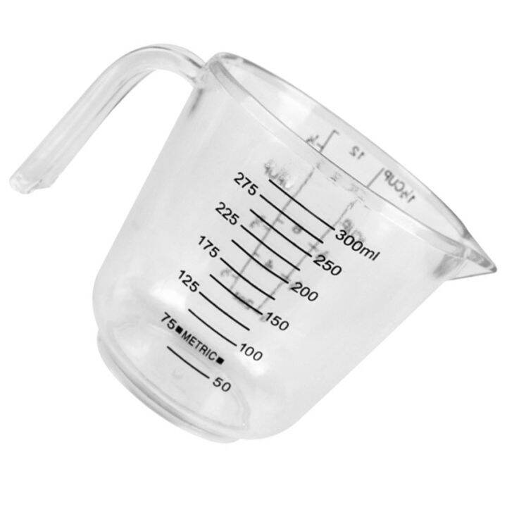 300ML glass measuring cup, heat-resistant graduated beaker, with handle, suitable for milk, wine ...