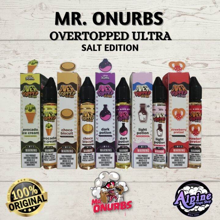Mr Onurbs Overtopped Ultra Salts Edition 30ml E-Juice 12mg 25mg SaltNic Pod Friendly | Lazada PH