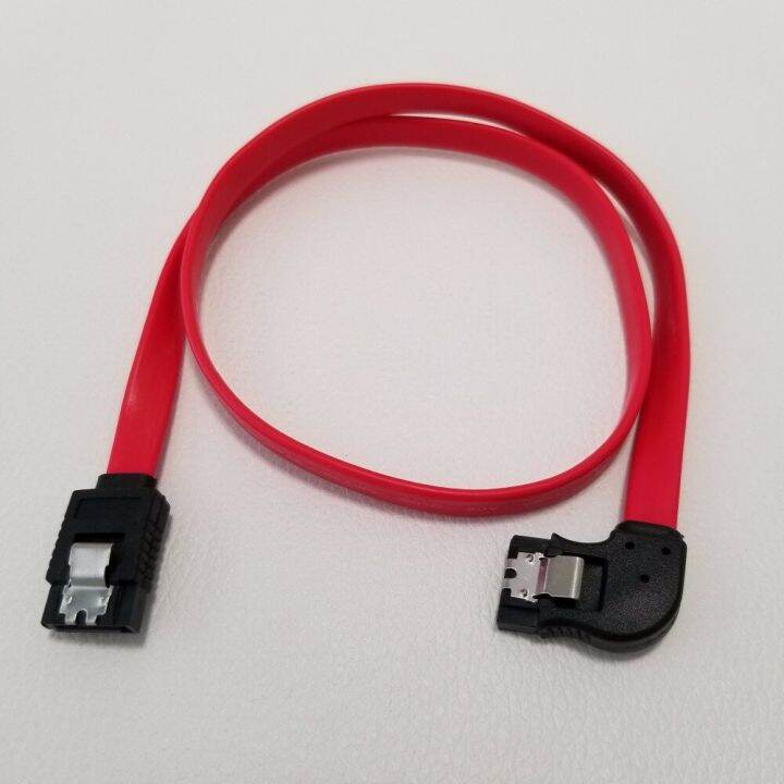 Right Angle 90 Degree SATA 3.0 Serial Hard Drive Data Cable Double ...