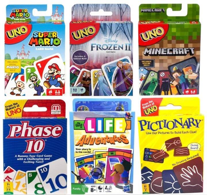 UNO Card Game Super Mario Dare Minecraft Life Aventure Harry Potter ...