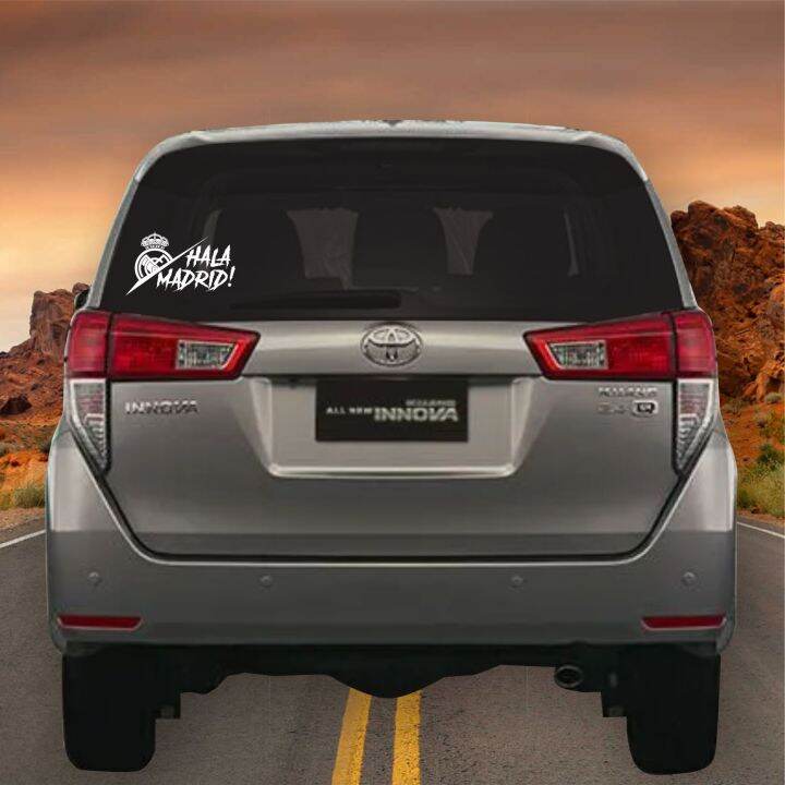 CUTTING STICKER STIKER REAL MADRID -HALA MADRID- UNTUK KACA MOBIL ...