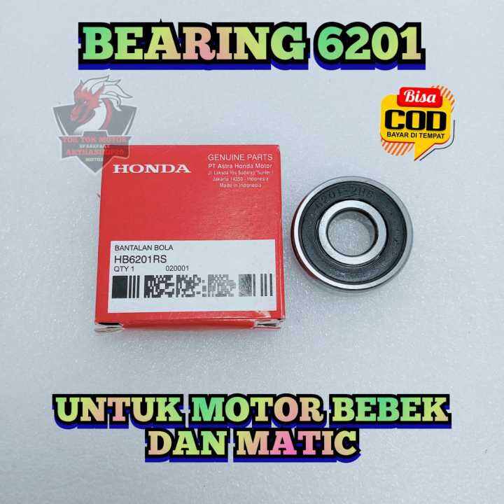 BEARING HONDA 6201 KUALITAS ASLI ORIGINAL UNTUK MOTOR BEBEK DAN MATIC ...