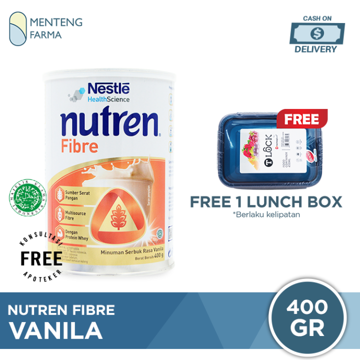 Nutren Fibre 400 Gram - Susu Bubuk Rasa Vanila Tinggi Serat | Lazada ...