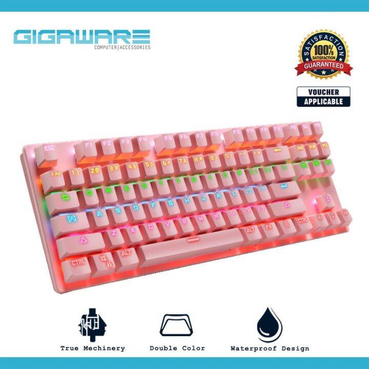 【PH STOCK & COD】Gigaware K880 K550 Mechanical Keyboard 104 Key Computer Wired Gaming Keyboard ...