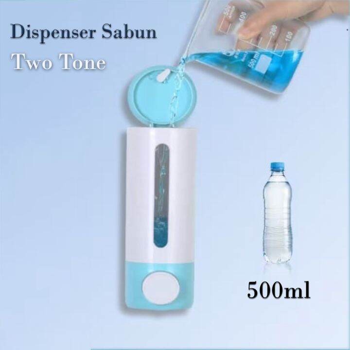 New Model Dispenser Sabun 500ml Tempat Sabun Cair 2 Warna Dengan Kunci ...