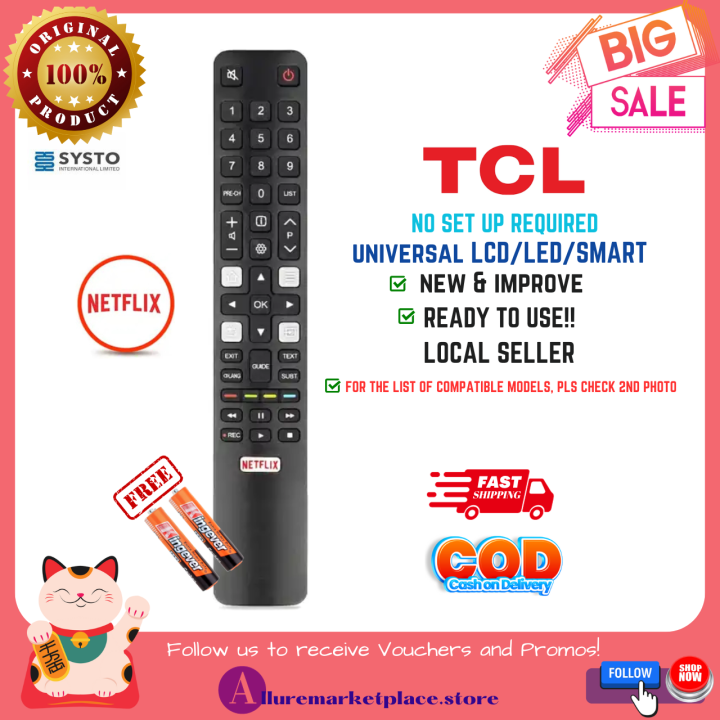 TCL Smart TV Remote Universal for TCL LED SMART Android TV Remote ...