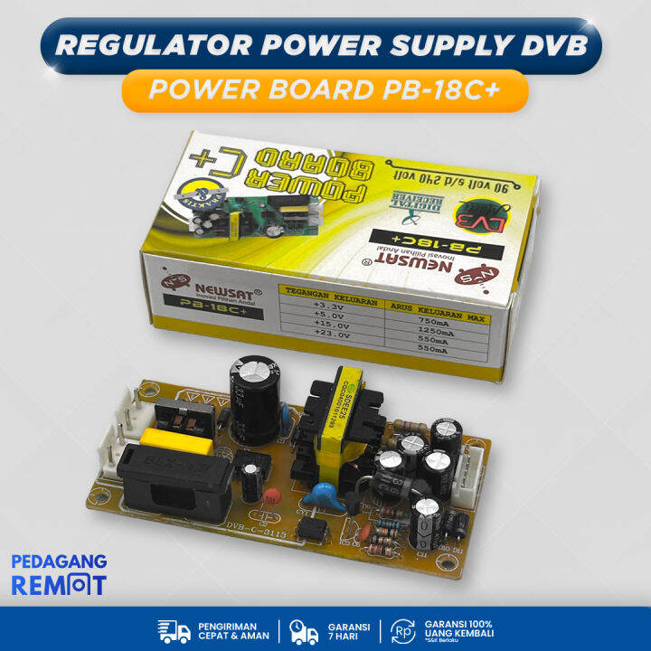 Regulator Power Supply DVB Parabola / PCB Power Board DVB Receiver PB ...