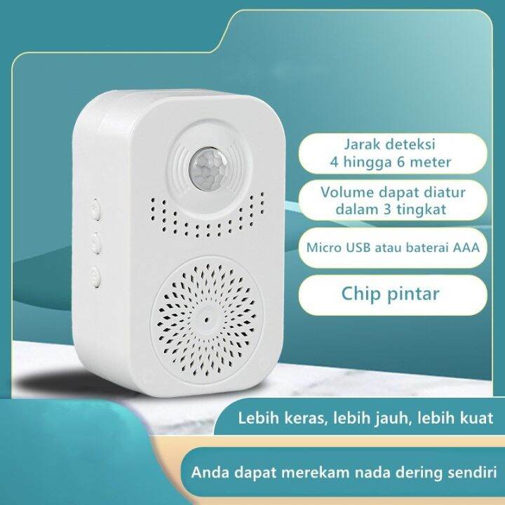 bel pintu sensor gerak otomatis/bell sensor/ bell pintu/ wireless bell ...