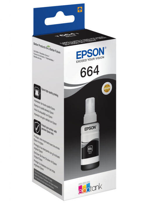Epson Genuine 664 Dye Refill Ink 70ml (compatible with L100 - L110 - L120 - L200 - L210 - L300 ...