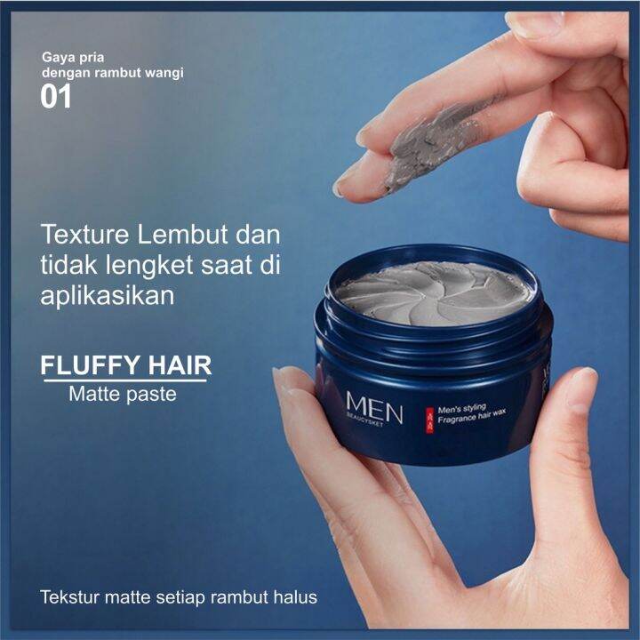 Penata Rambut Pomade Men's Styling Modeling Hair Mud Matte clay Premium ...