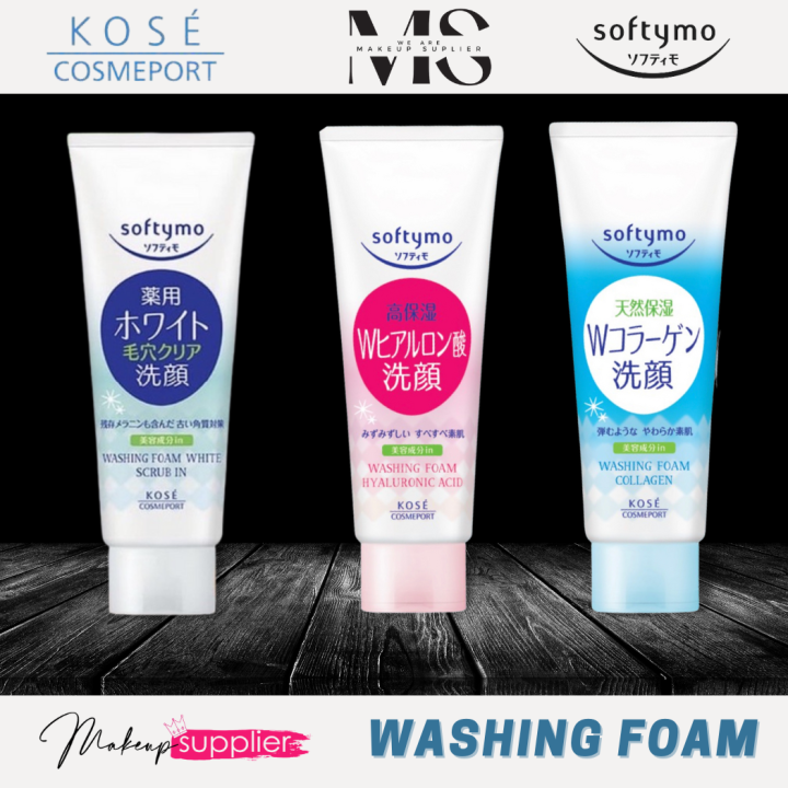 KOSE SOFTYMO WASHING FOAM | SCRUB | HYALURONIC | COLLAGEN ️BPOM | Lazada Indonesia
