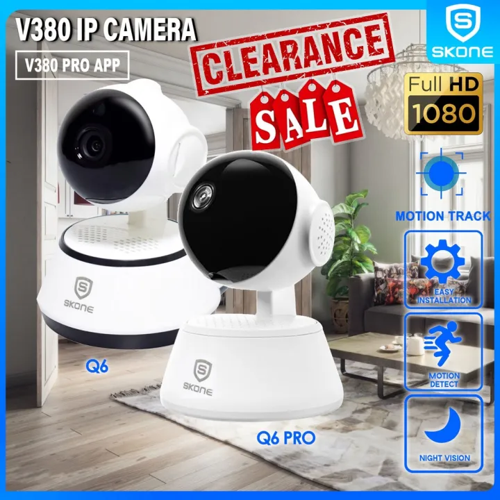 SKONE CCTV Camera WiFi Connect To Cellphone 1080p Smart Security 360 ...