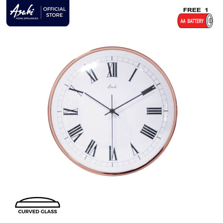 Asahi WC 3608 Silent Sweep Round Wall Clock 12 inches | Lazada PH