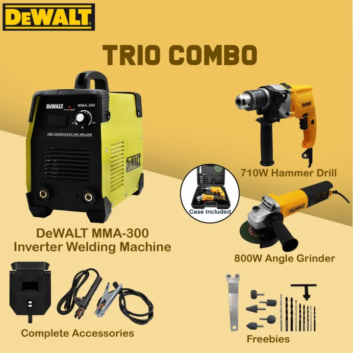 hot sale DeWALT MMA-300 Welding Machine + DeWALT Grinder and Drill ...