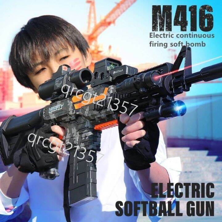 M416 Blaster Electric Nerf Riffle Machine Gun, Battery Operated, Rechargeable, Automatic ...