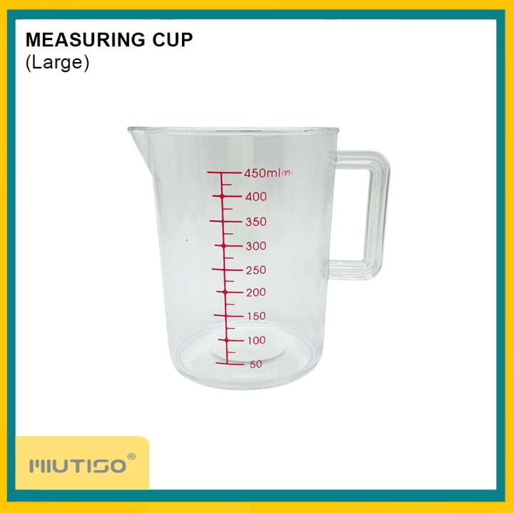 Miutiso Clear Plastic Measuring Cup, with Angled Grip and Spout for ...