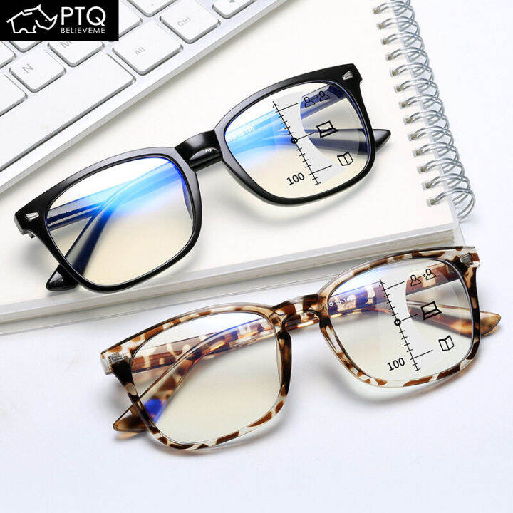 PTQ Kacamata Kacamata Baca Wanita Multifokal Progresif, Mudah Dilihat ...