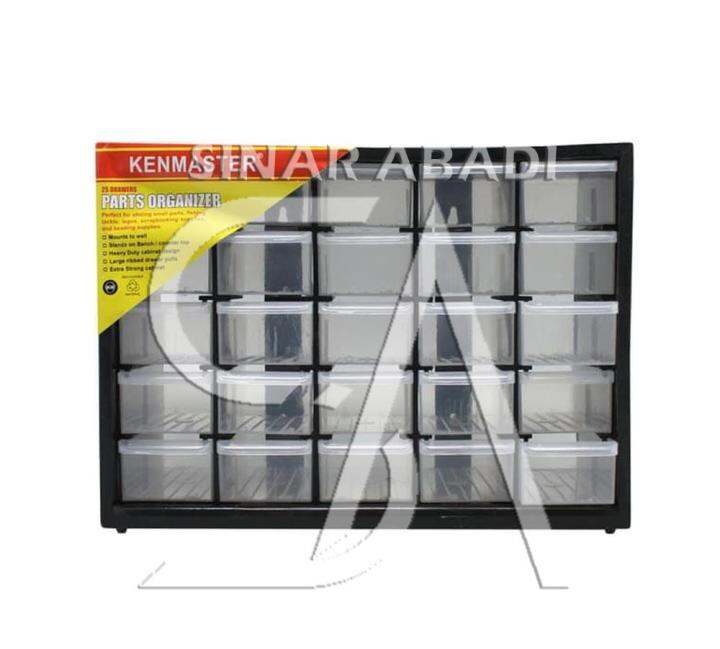 KENMASTER Rak 25 Slot Drawer Rak Komponen Laci Partisi / Kotak Spare ...