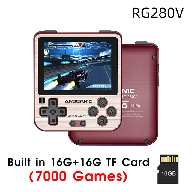 RG280 ANBERNIC RG280V ผู้ใหญ่มือถือมินิเกมผู้เล่น 16GB 32GB กระเป๋าพกพา ...