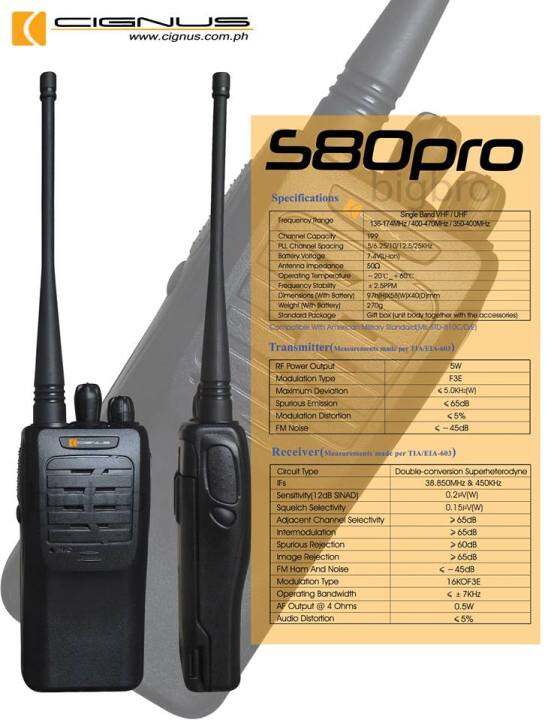 CIGNUS S80 PRO PROGRAMMABLE RADIO | Lazada PH