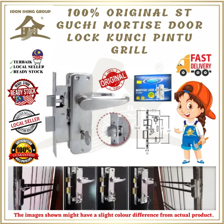 100% Original FUDA 2-Level Mortice Door Lock Mortice Door Level Handle ...
