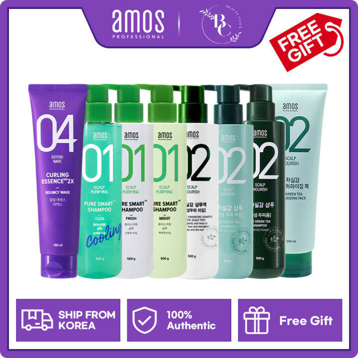 [Amos Professional] Green Tea Shampoo / Pure Smart Shampoo / Curling ...