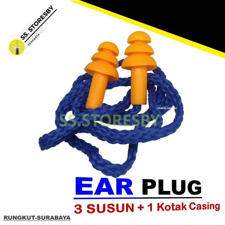 EAR PLUG KARET SILIKON PENYUMBAT TELINGA PENUTUP KUPING SUMBAT SUMPELAN ...