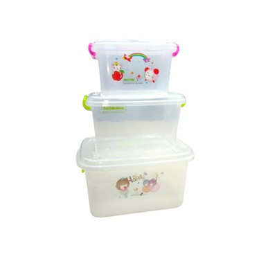 6L | 12L | 22L Transparent Storage Box Plastic Multipurpose Clear ...